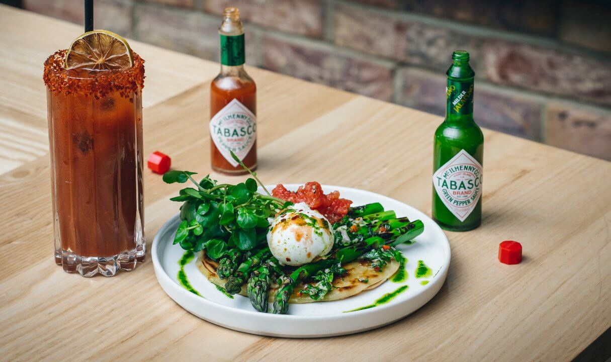 Asparagus & Poached Egg Malawach | TABASCO® Recipes